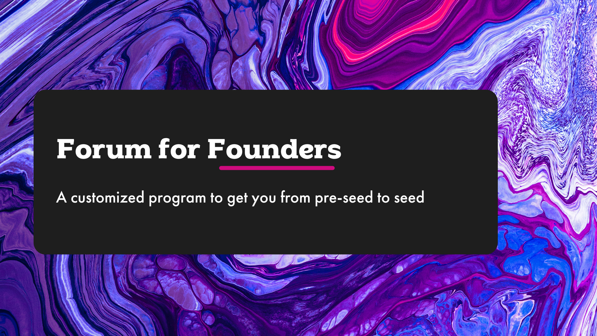 Forum Ventures Pitch Us Form